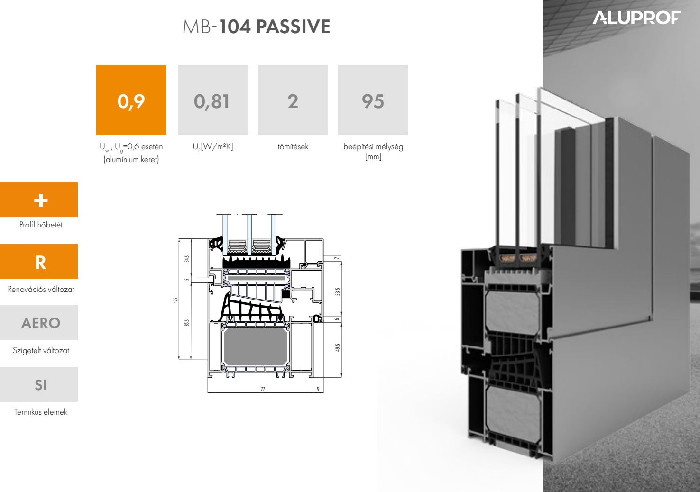 Aluprof MB-104 PASSIVE részletes leírás